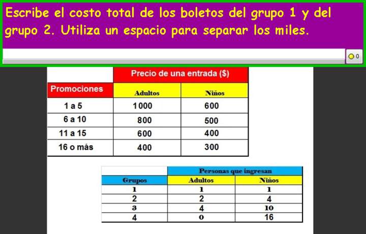 Precios de entradas (III) | Curriculum Nacional